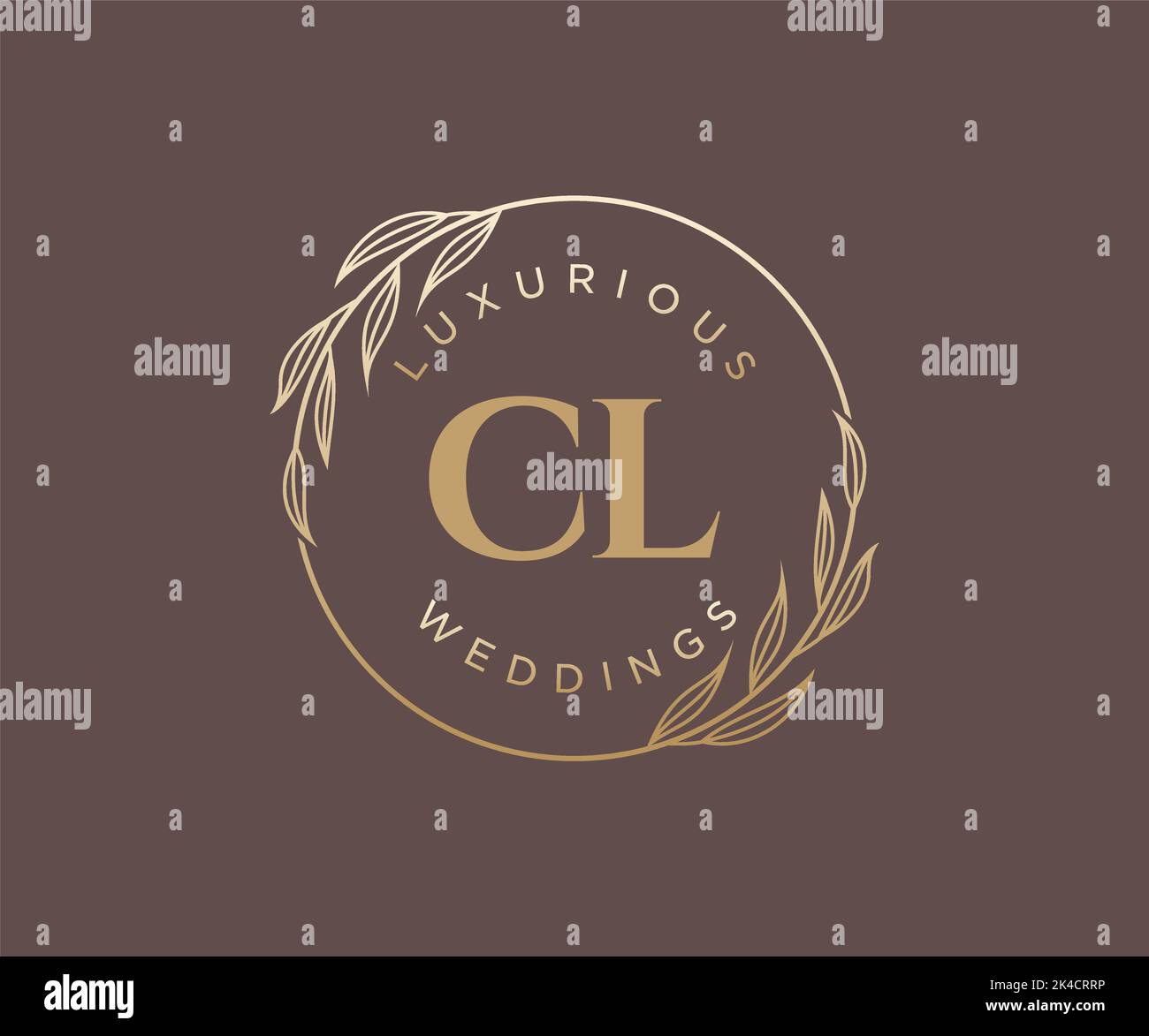 CL Initials letter Wedding monogram logos template, hand drawn modern ...