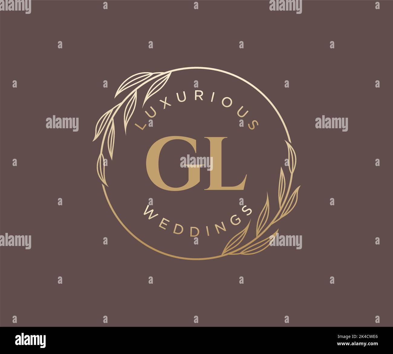 GL Initials letter Wedding monogram logos template, hand drawn modern ...