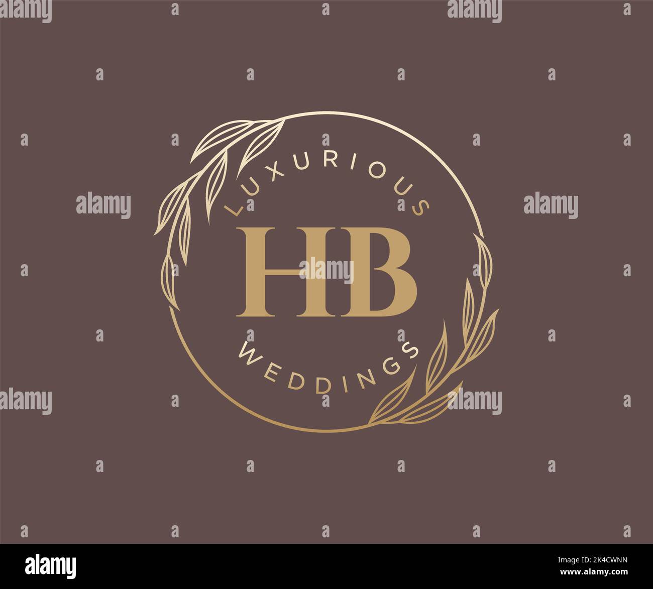 HB Initials letter Wedding monogram logos template, hand drawn modern ...