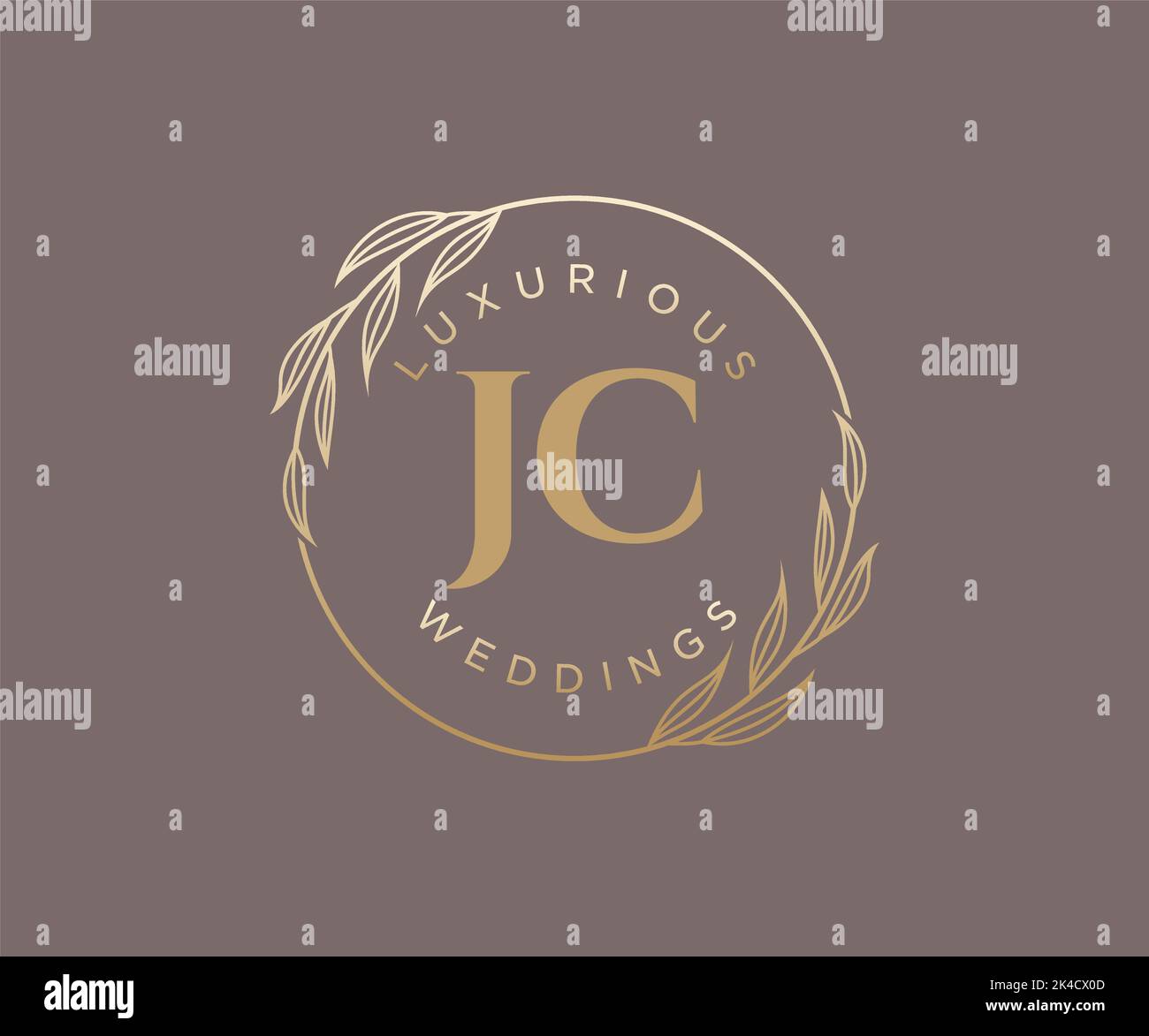 JC Initials letter Wedding monogram logos template, hand drawn modern ...
