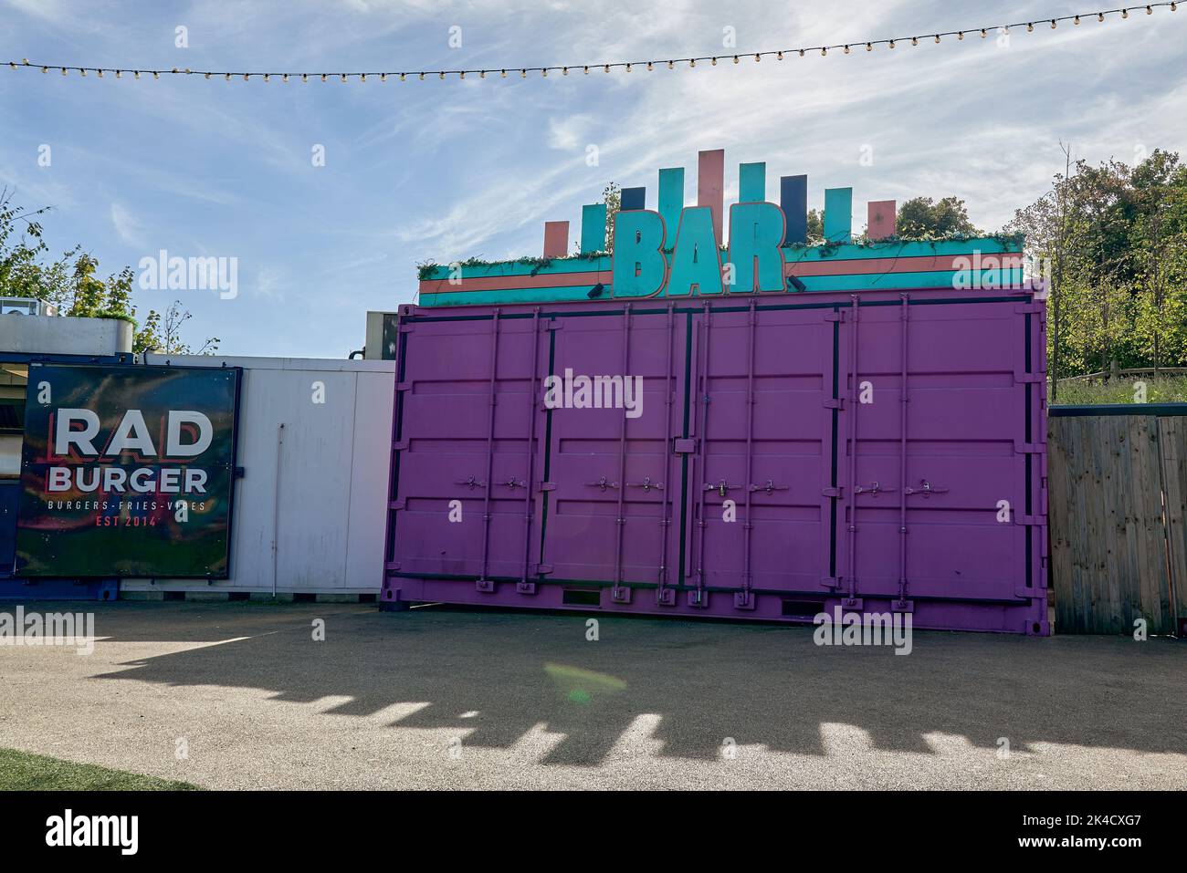 A closed bar at the end of the summer season at Dreamland theme park in ...