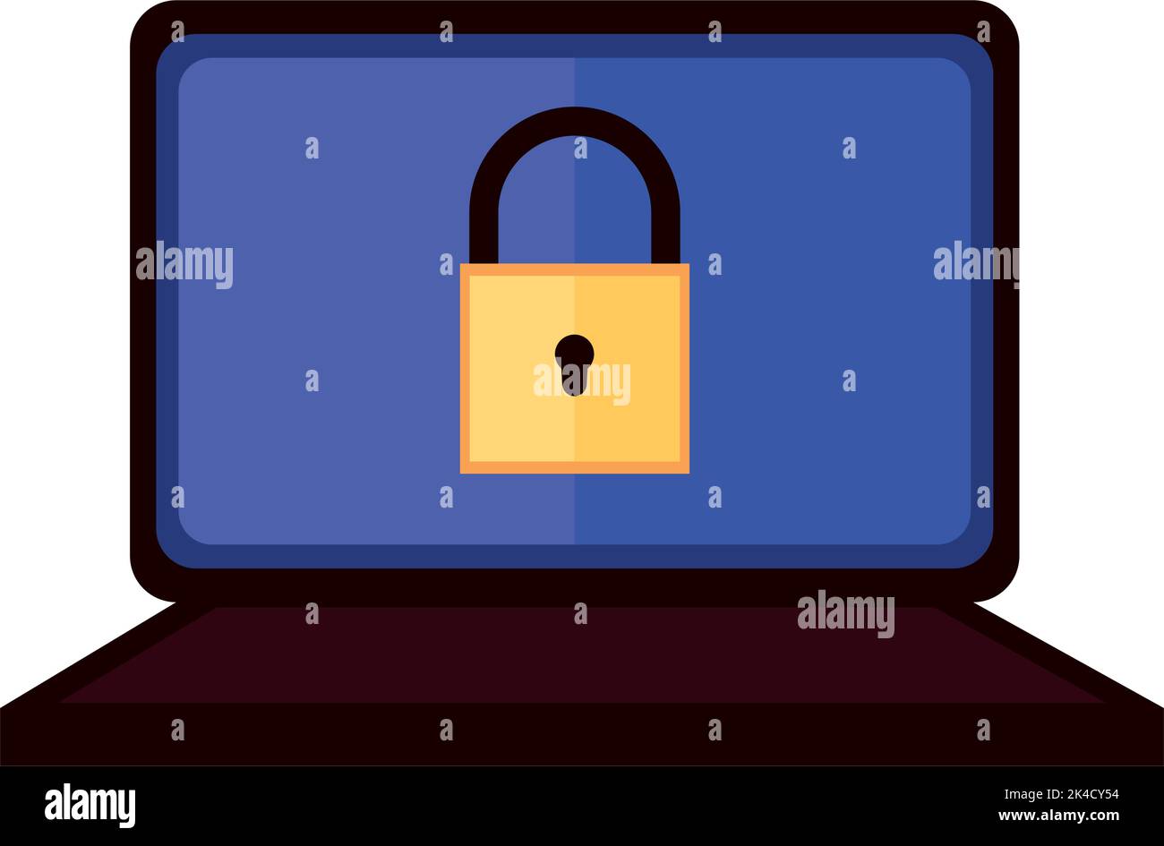 cyber security laptop Stock Vector Image & Art - Alamy