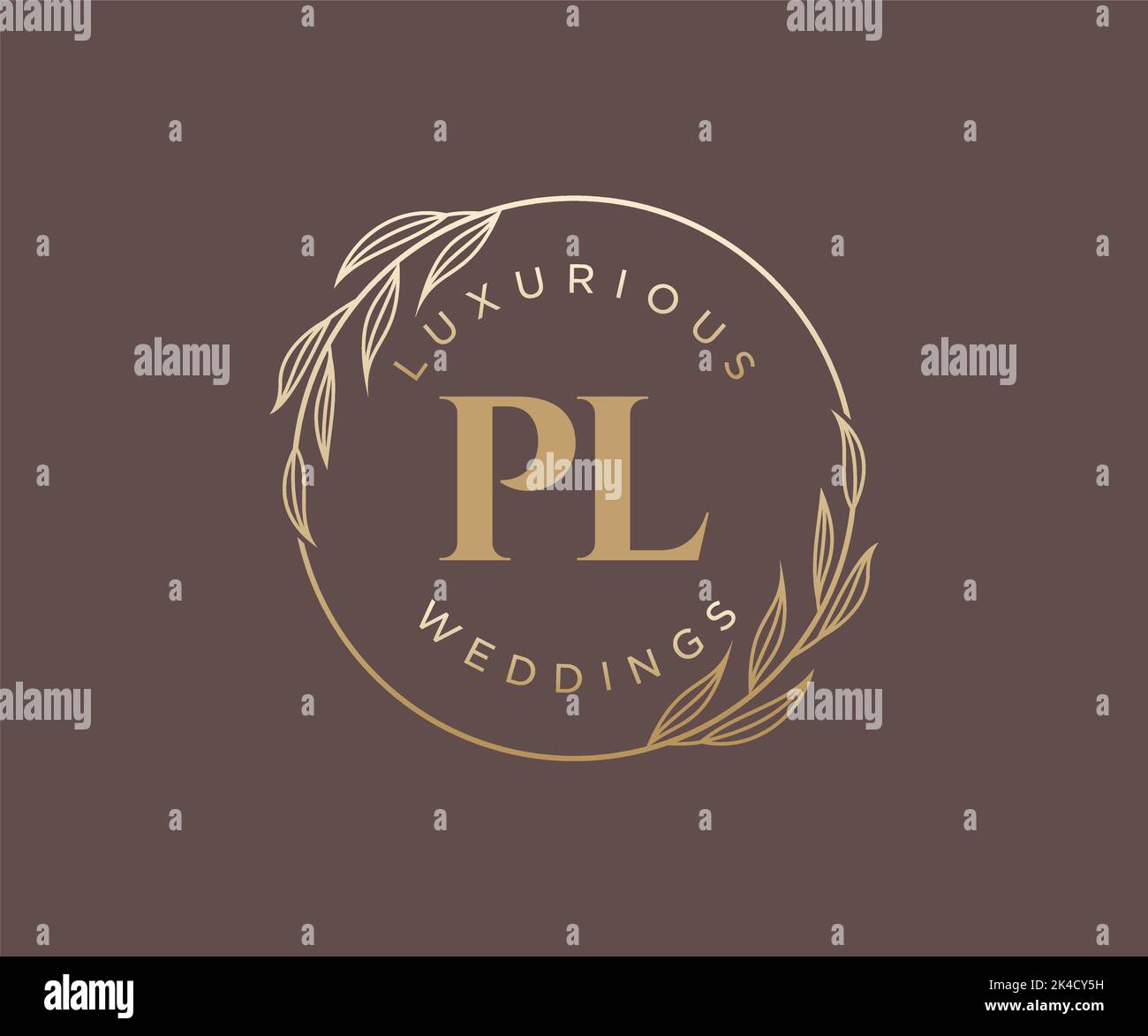 PL Initials letter Wedding monogram logos template, hand drawn modern ...