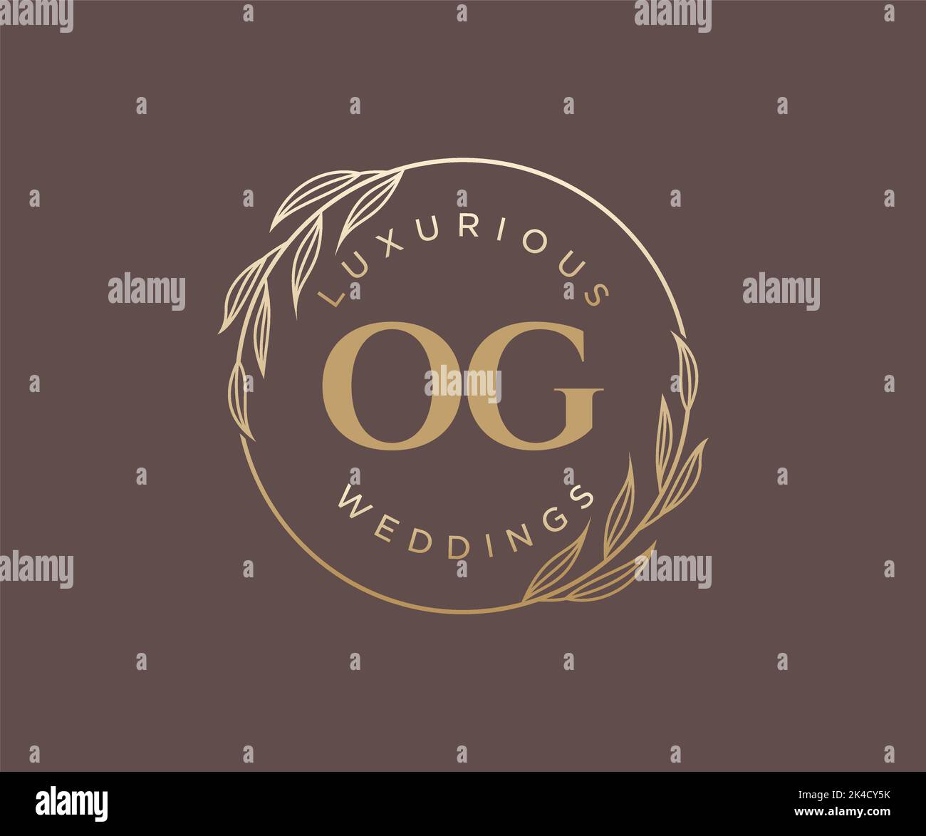 OG Initials letter Wedding monogram logos template, hand drawn modern ...