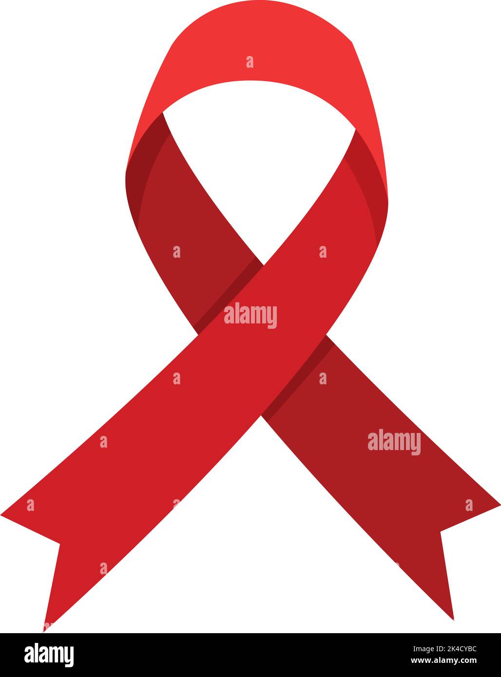 AIDS day red ribbon emblem Stock Vector Image & Art - Alamy