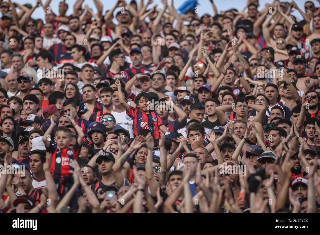 Buenos Aires, Argentina. 01st Oct, 2022. San Lorenzo fans seen during ...