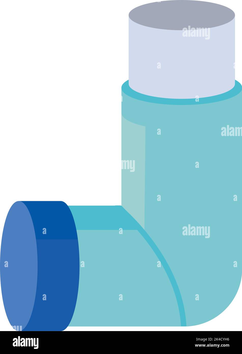 Asthmatic inhaling medicine Stock Vector Images - Alamy
