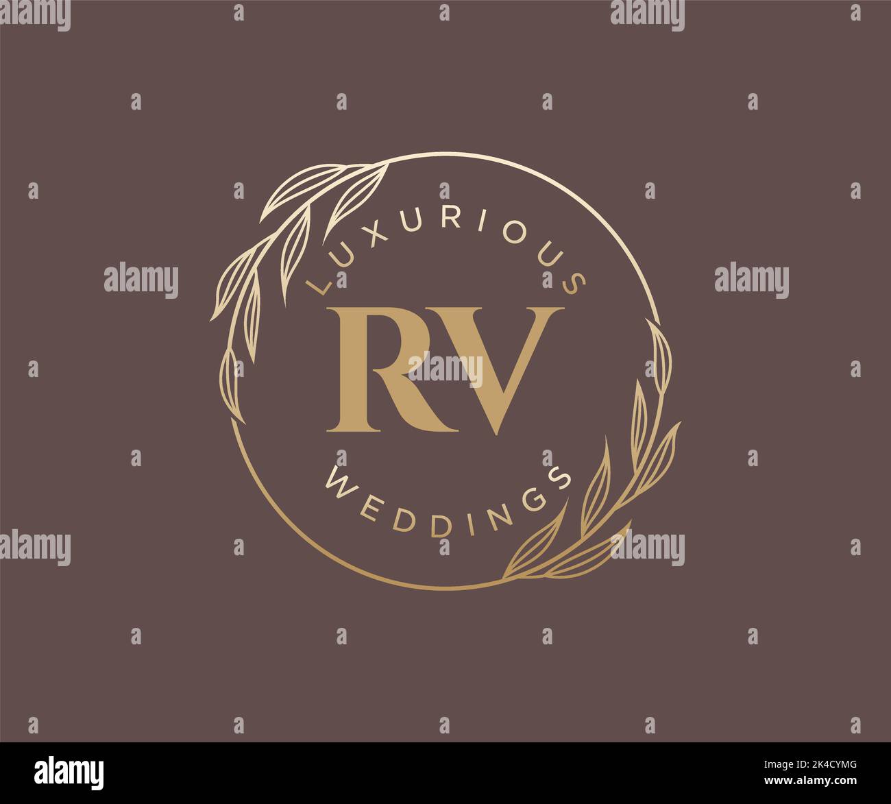 RV Initials letter Wedding monogram logos template, hand drawn modern ...
