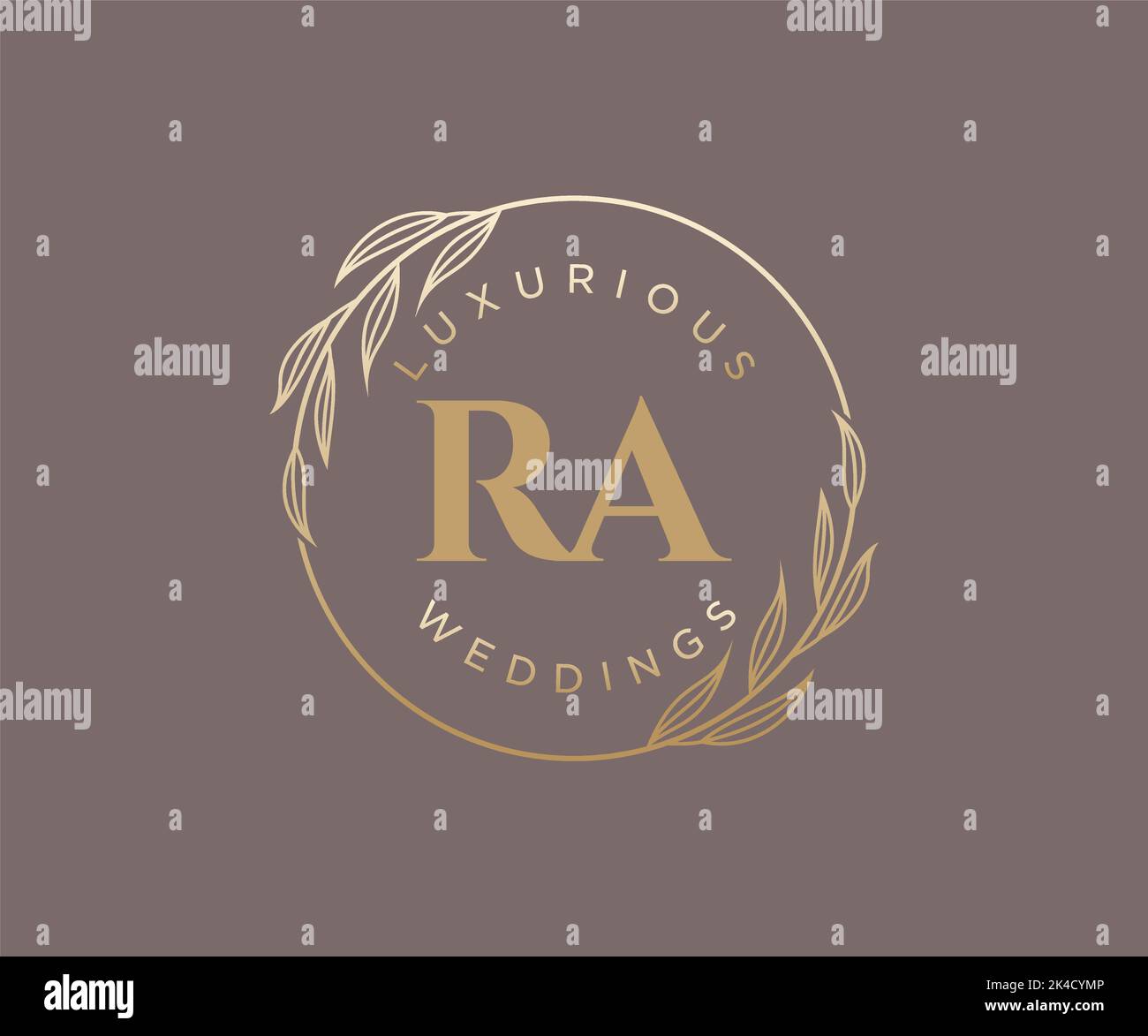 RA Initials letter Wedding monogram logos template, hand drawn modern ...
