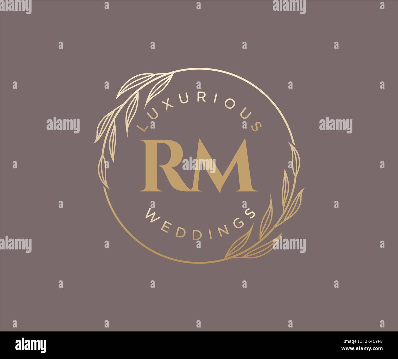 RM Initials letter Wedding monogram logos template, hand drawn modern ...