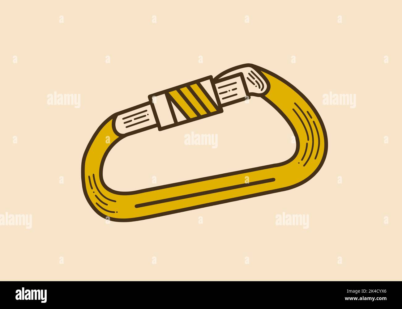 outdoor carabiner line art illustration design Stock Vector Image & Art ...