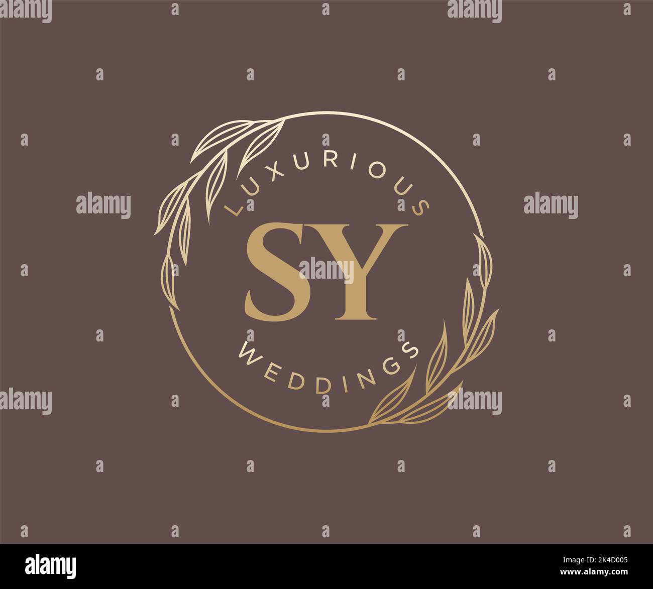 SY Initials letter Wedding monogram logos template, hand drawn modern ...