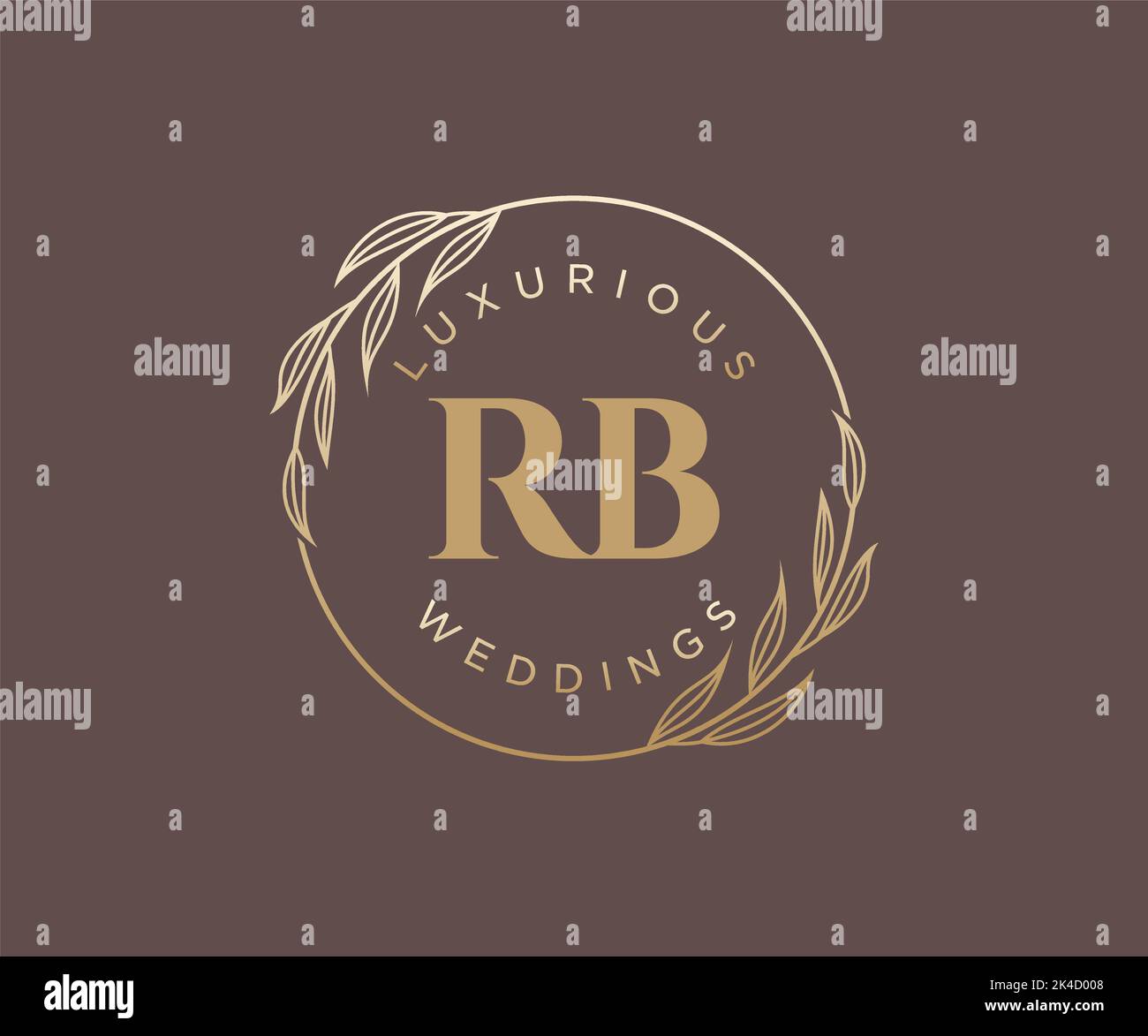 RB Initials letter Wedding monogram logos template, hand drawn modern ...