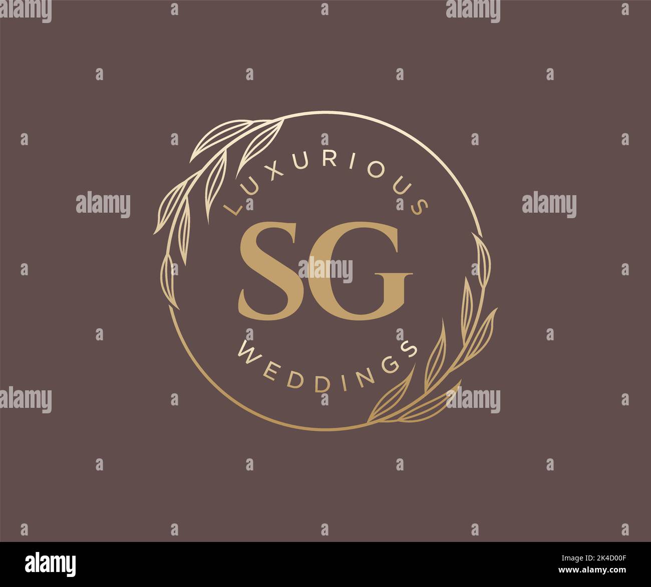 SG Initials letter Wedding monogram logos template, hand drawn modern ...