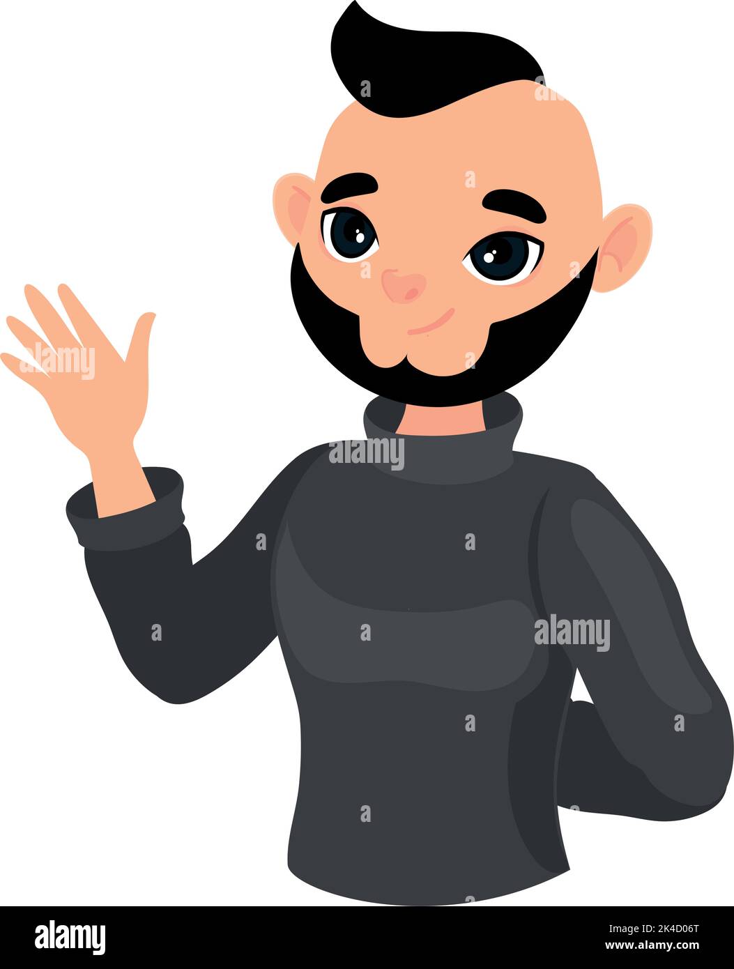 man character waving hand Stock Vector Image & Art - Alamy