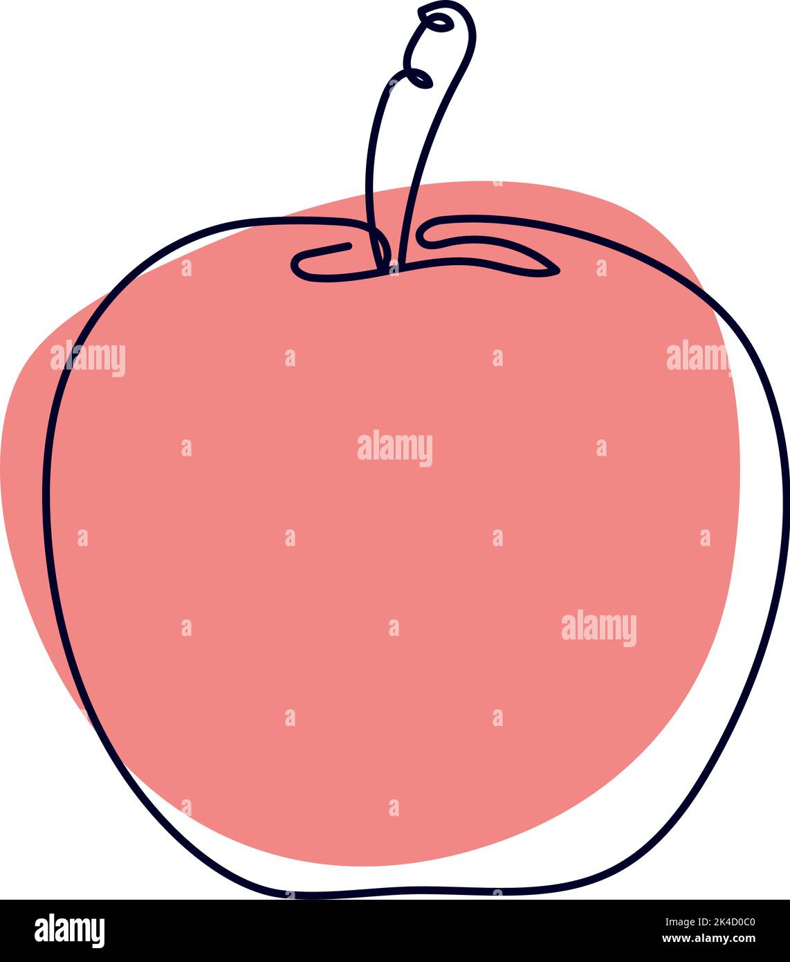 apple line drawing Stock Vector Image & Art - Alamy