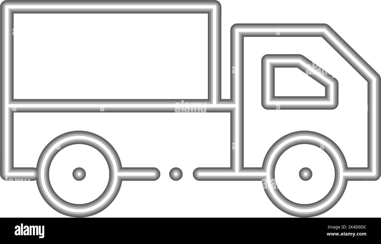 neon transport delivery truck Stock Vector Image & Art - Alamy