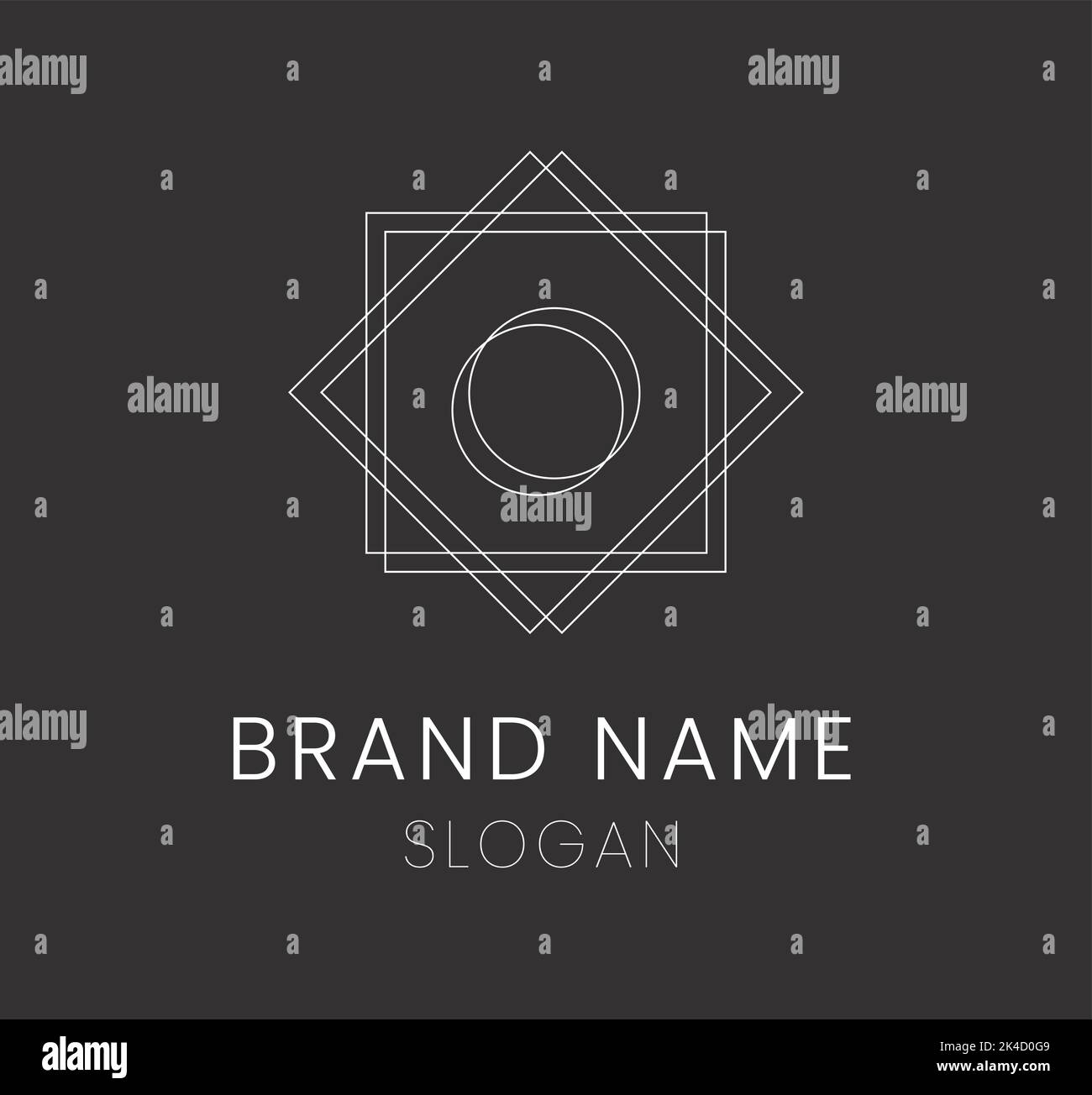 An illustration of a minimalistic monochrome logo Stock Vector Image ...