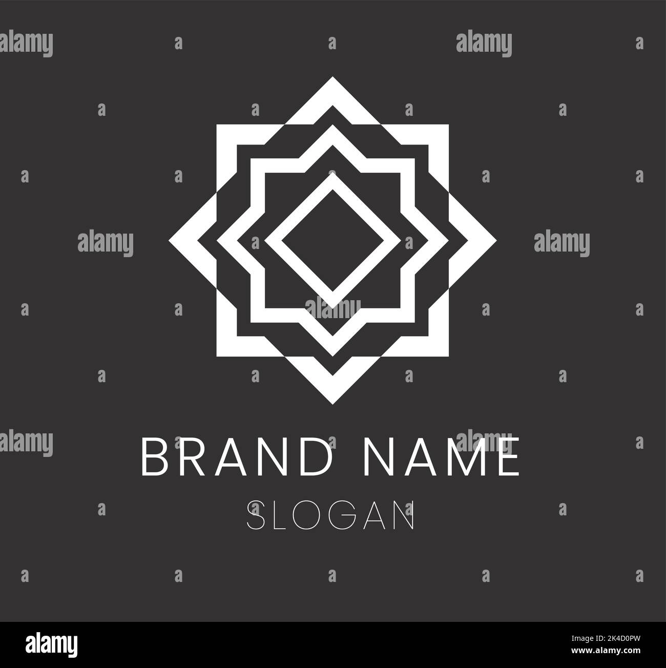 An illustration of a minimalistic monochrome logo Stock Vector Image ...