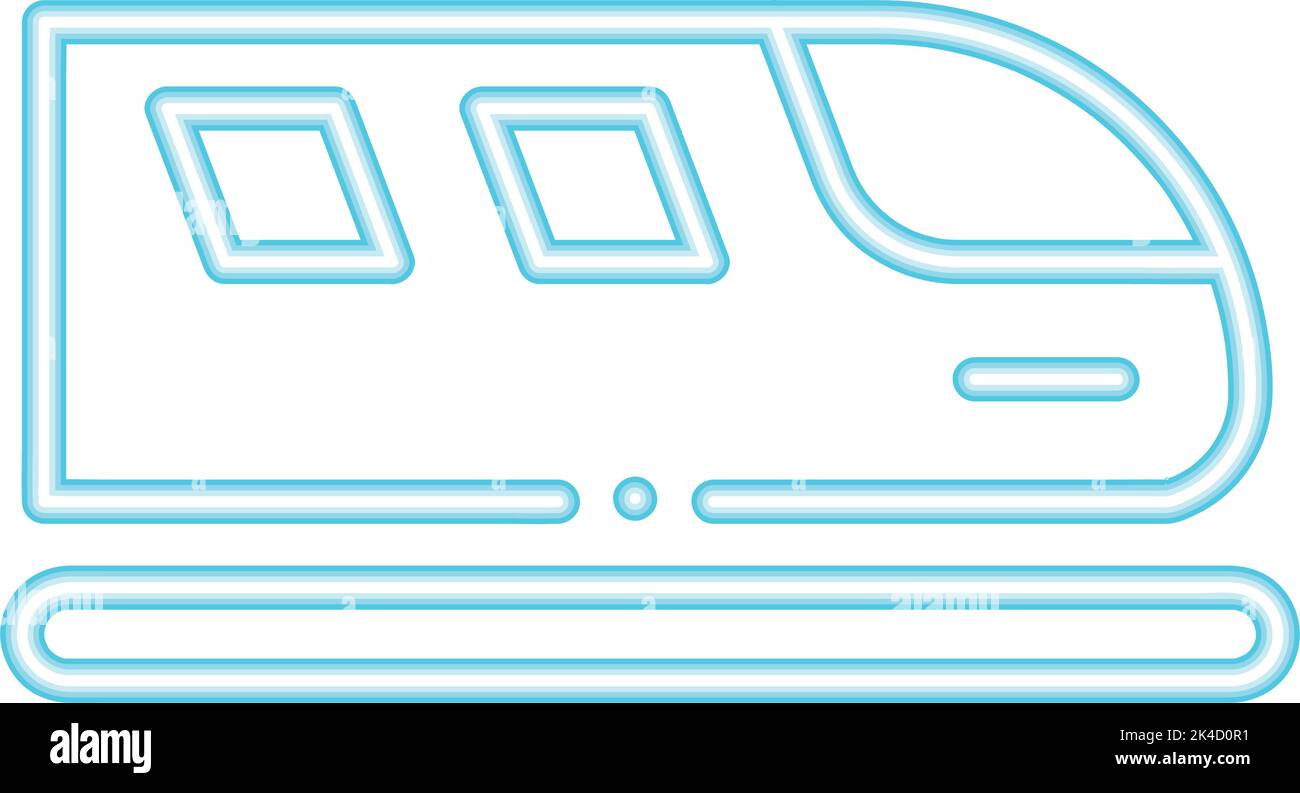 neon transport metro train Stock Vector Image & Art - Alamy