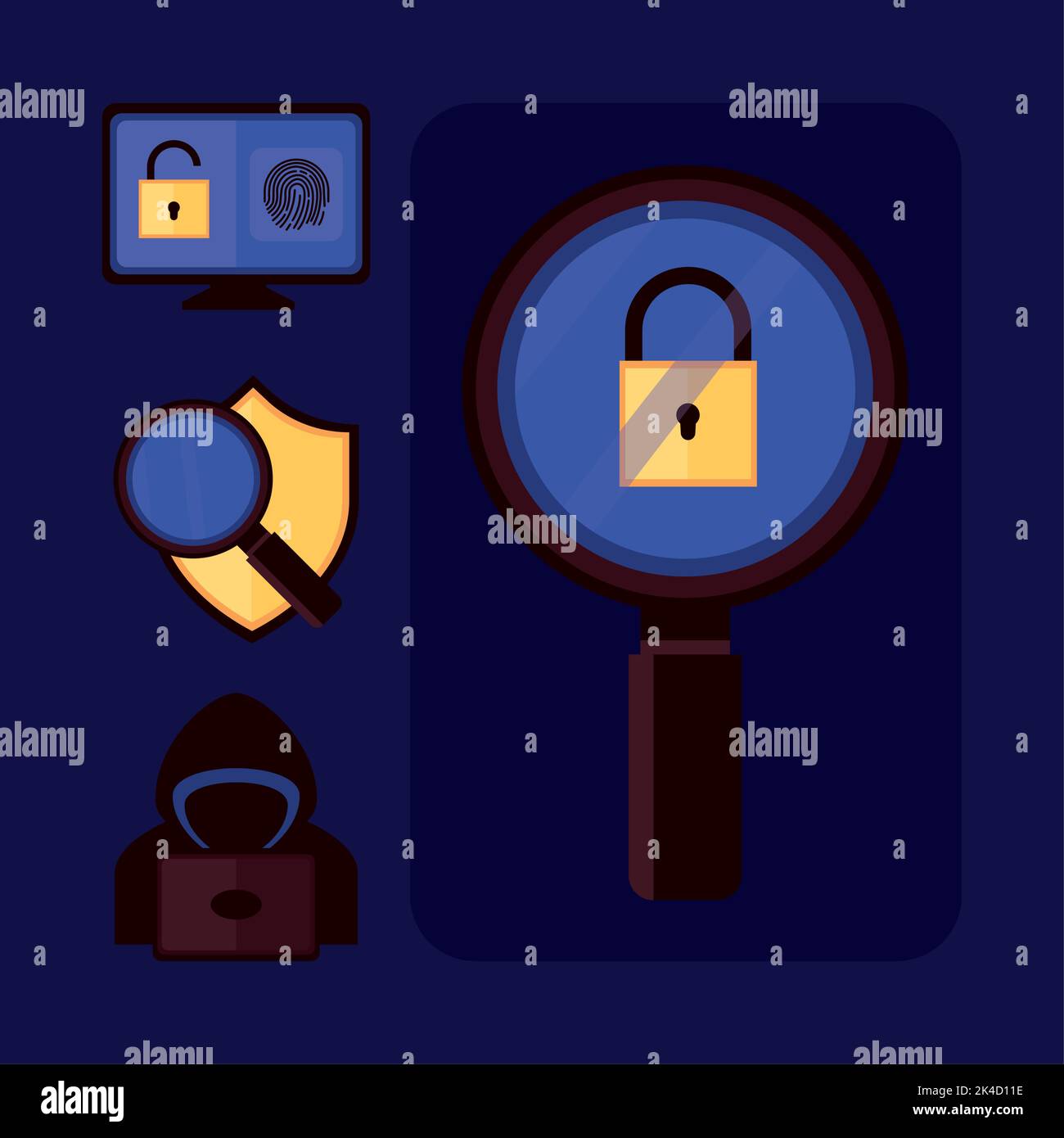 icons cyber security Stock Vector Image & Art - Alamy
