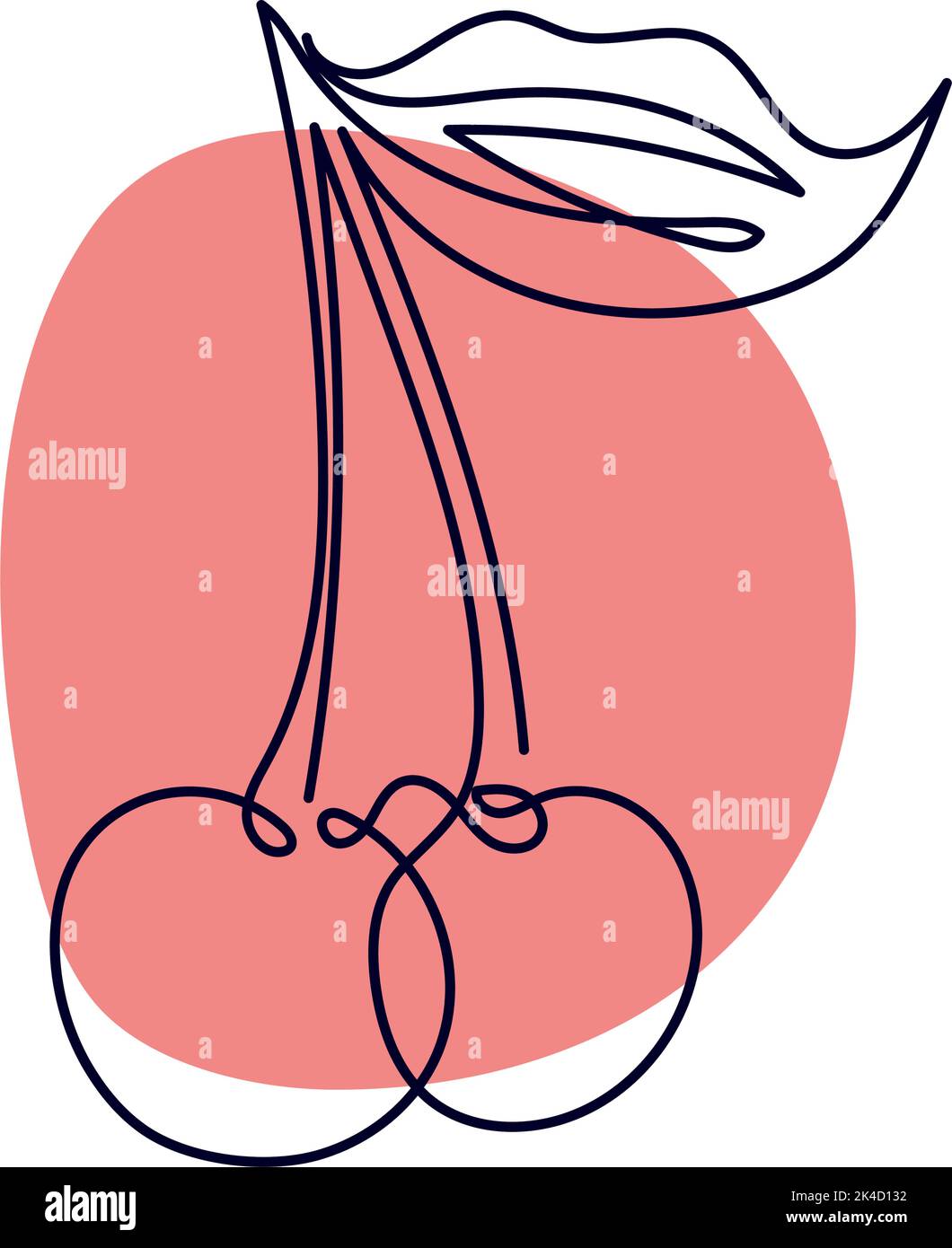 cherry line drawing Stock Vector Image & Art - Alamy