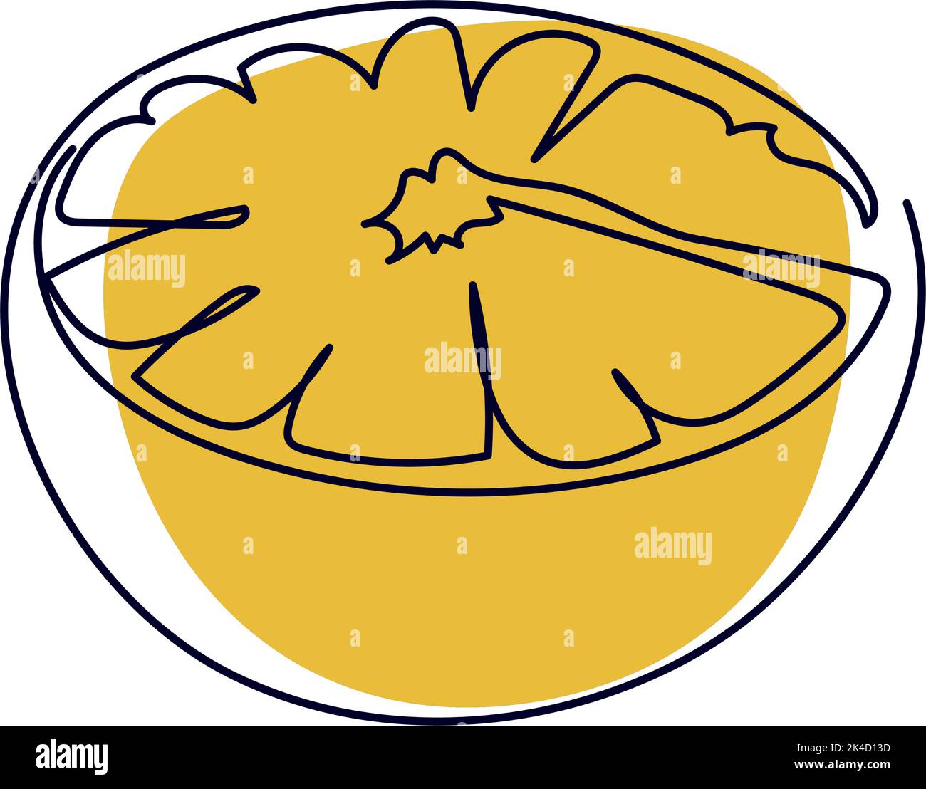 half orange line drawing Stock Vector Image & Art - Alamy