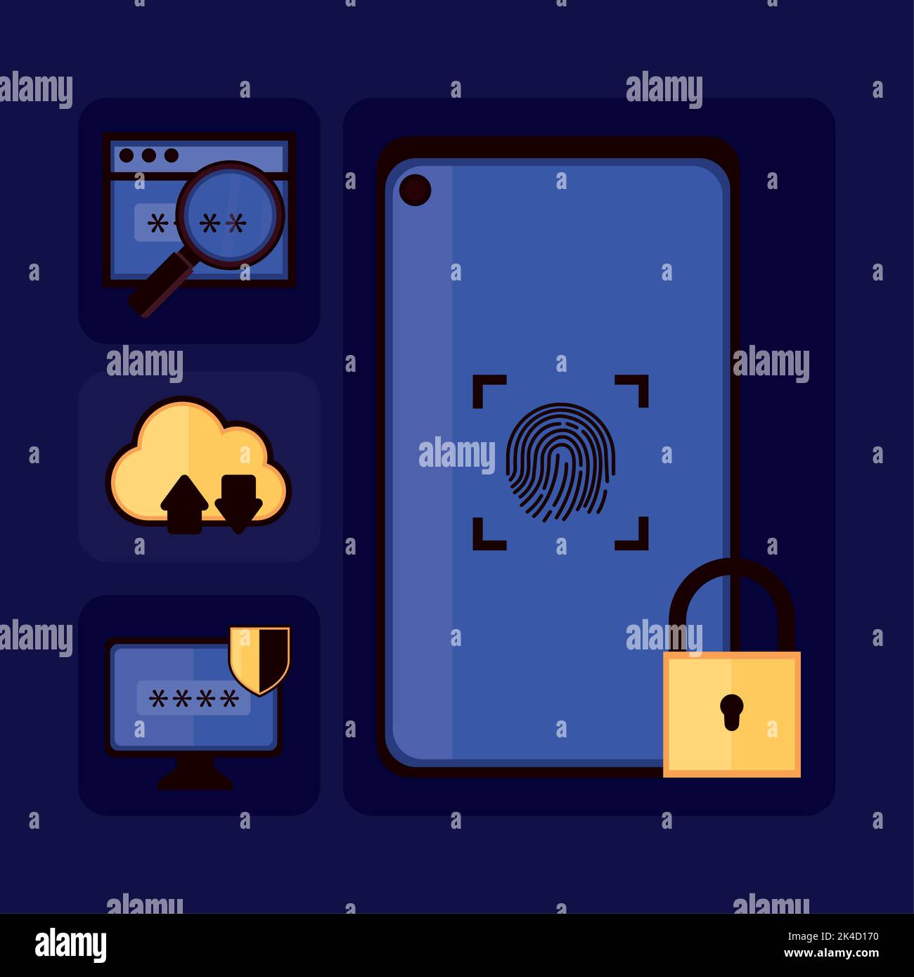 cyber security, icon pack Stock Vector Image & Art - Alamy