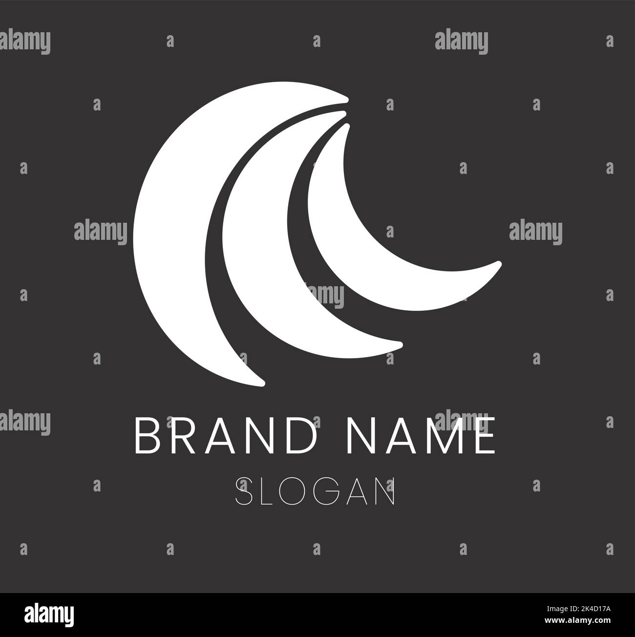 An illustration of a minimalistic monochrome logo Stock Vector Image ...