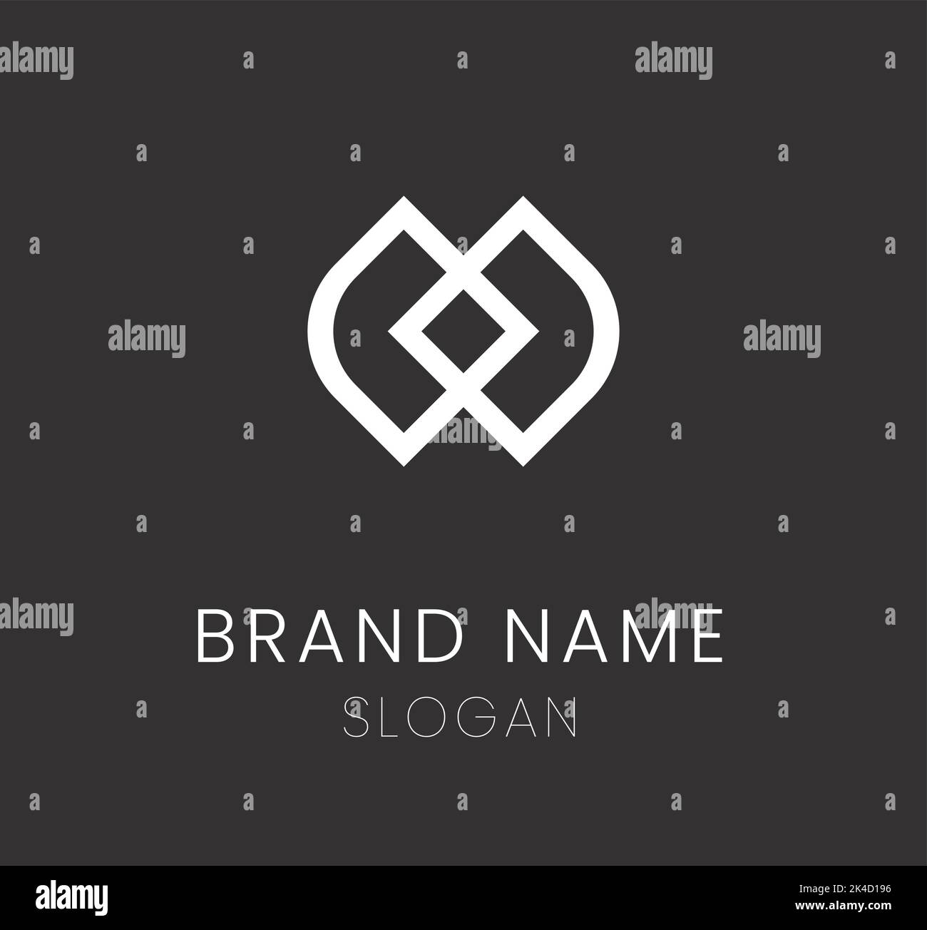 An illustration of a minimalistic monochrome logo Stock Vector Image ...