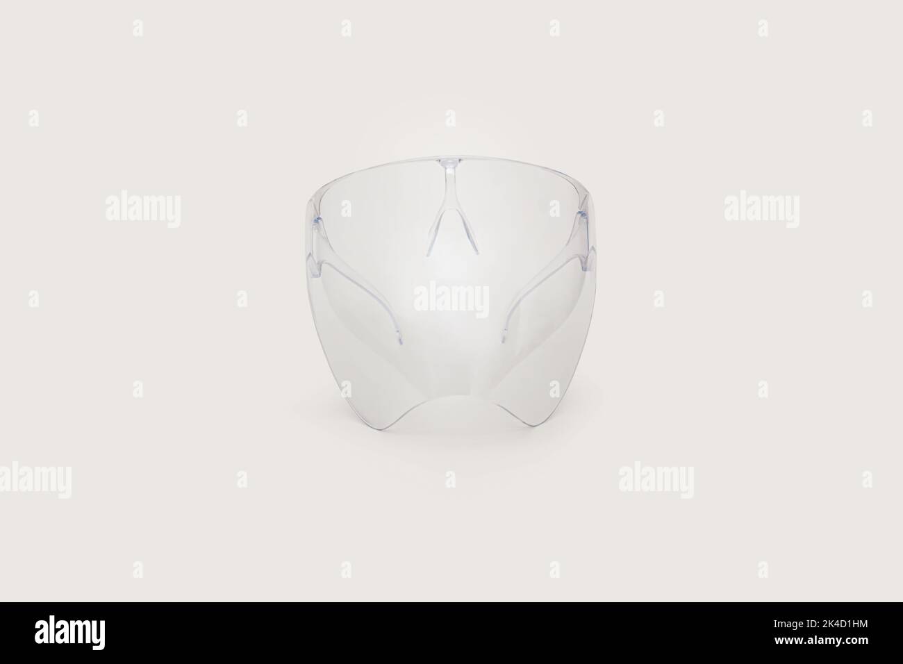 Transparent face shield isolated on white background, front view Stock ...