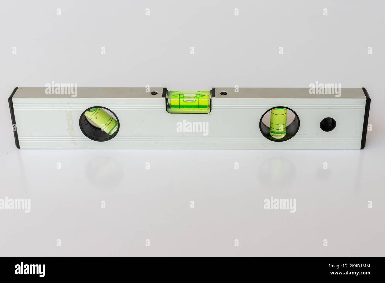spirit level tool for leveling on isolated white background Stock Photo ...