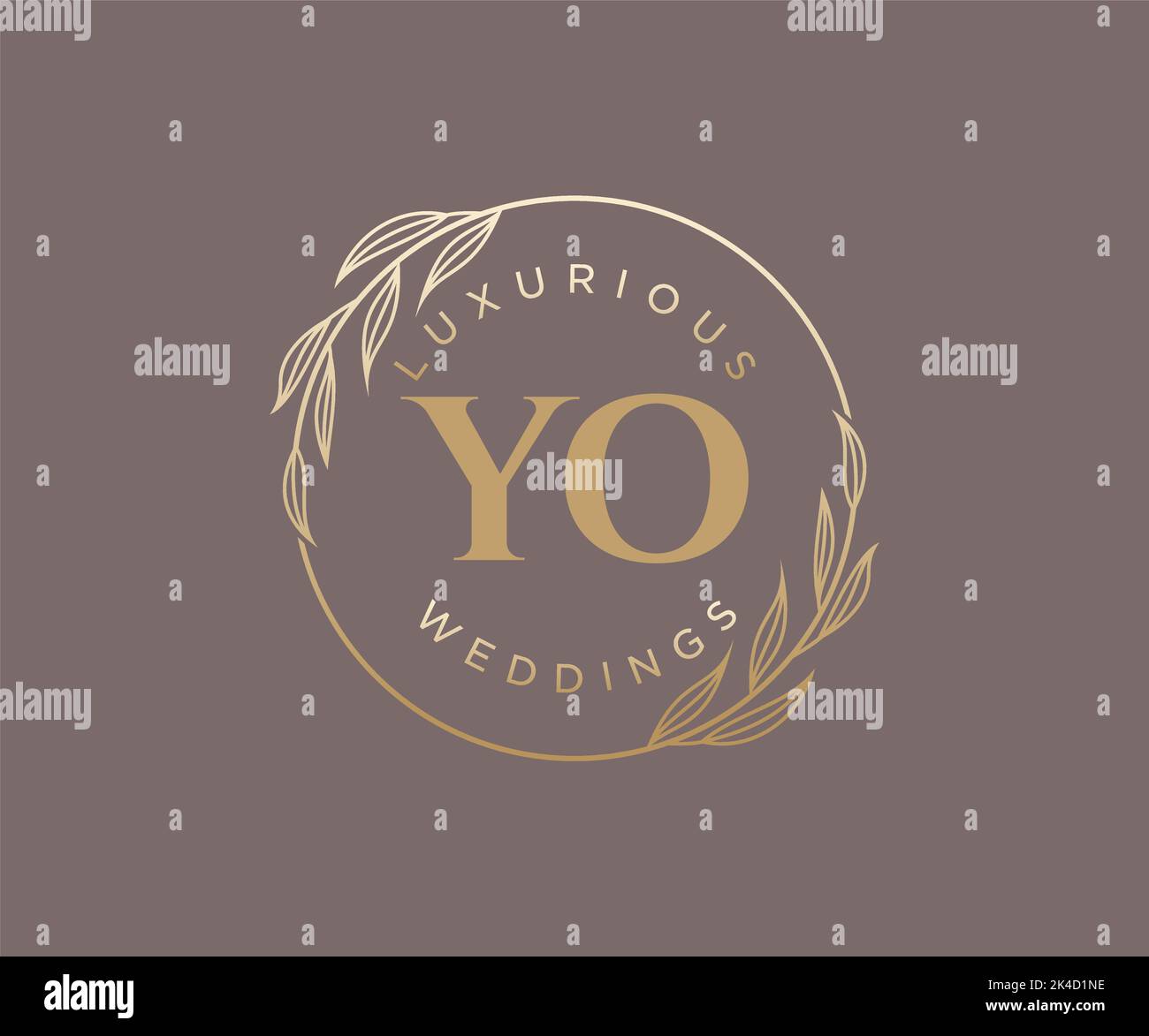YO Initials letter Wedding monogram logos template, hand drawn modern ...