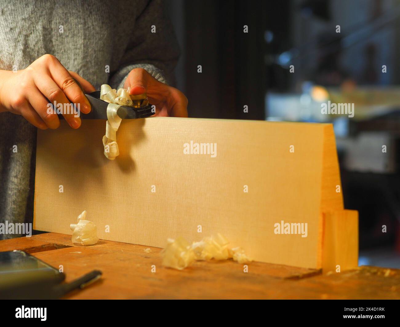 Luthier carpenter craftsman chisel close hi-res stock photography and ...