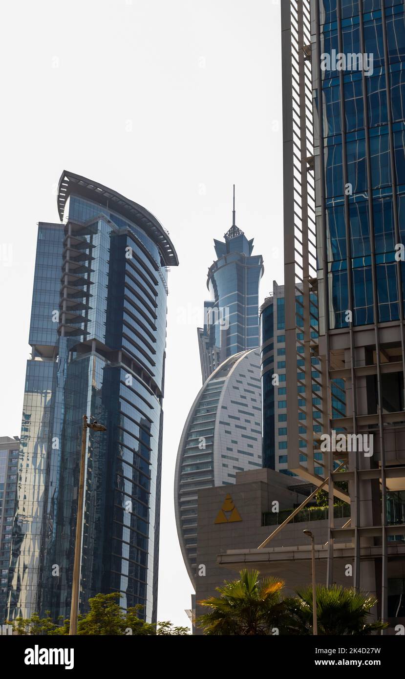 Dubai, UAE - 09.29.2022 - Modern buildings in Business Bay district ...