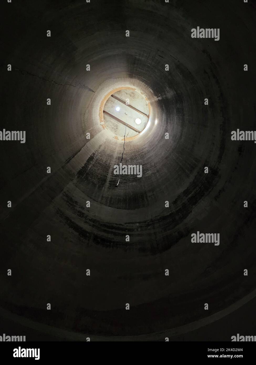 A vertical shot of an empty grain silo Stock Photo - Alamy