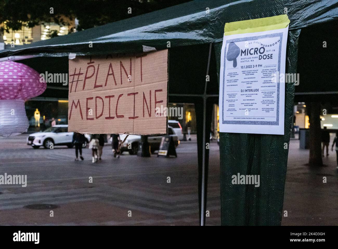 Seattle, USA. 1st Oct, 2022. The first ever Micro Dose Sit-In in ...