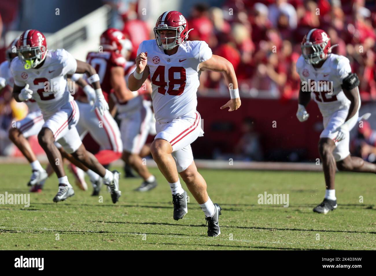 October 1, 2022: Kneeland Hibbett #48 Alabama long snapper comes down ...