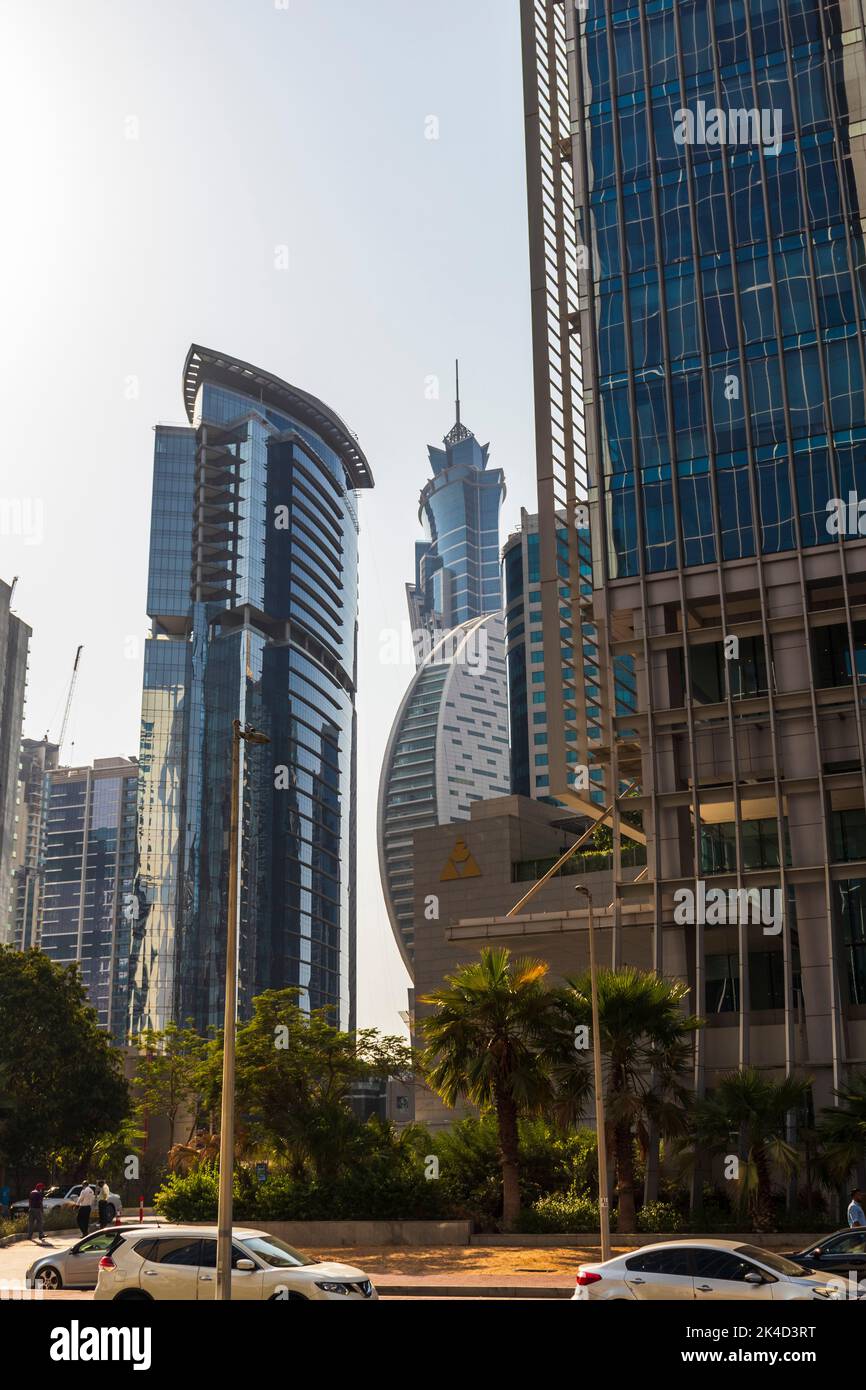 Dubai, UAE - 09.29.2022 - Modern buildings in Business Bay district ...