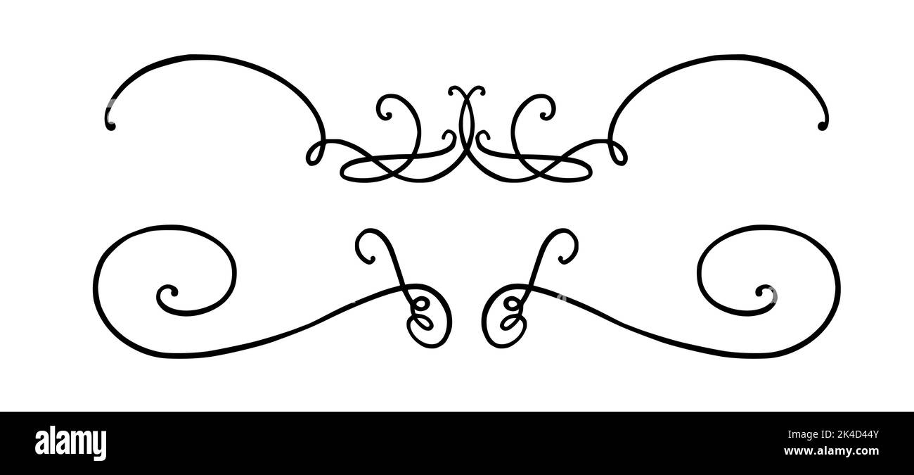 Flourish ornament as monogram or divider for wedding invitations and ...
