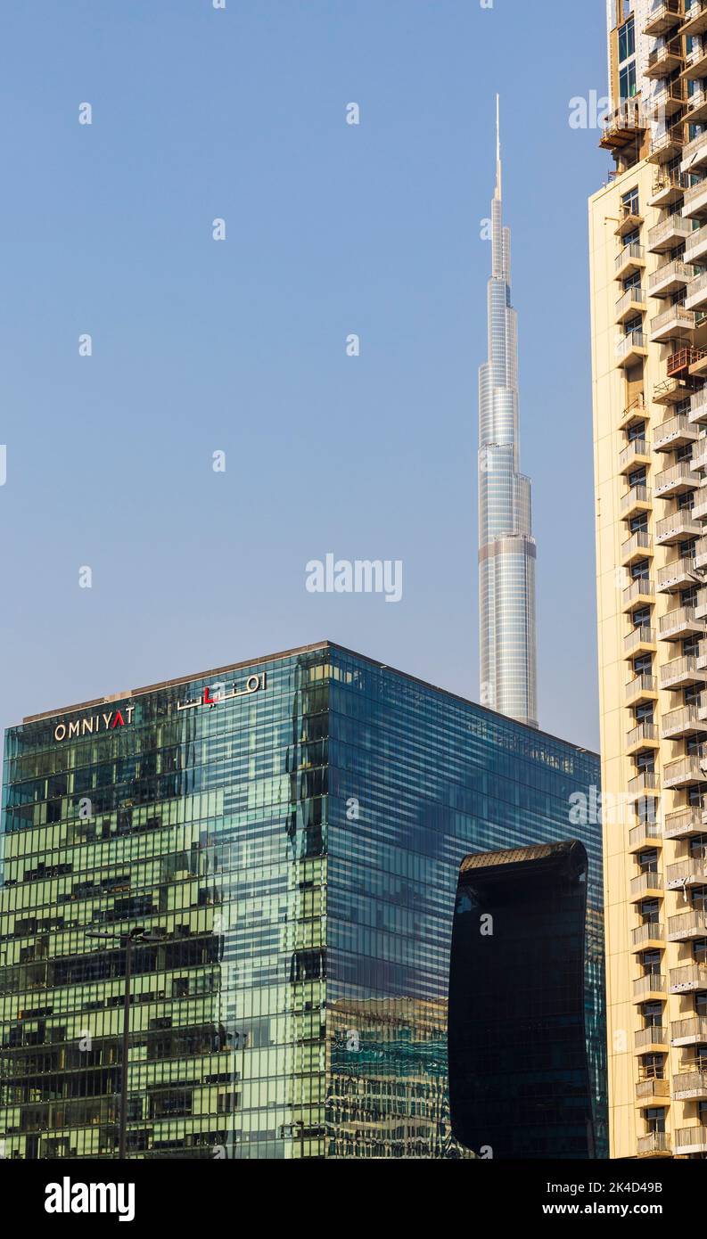 Dubai, UAE - 09.29.2022 - Modern buildings in Business Bay district ...