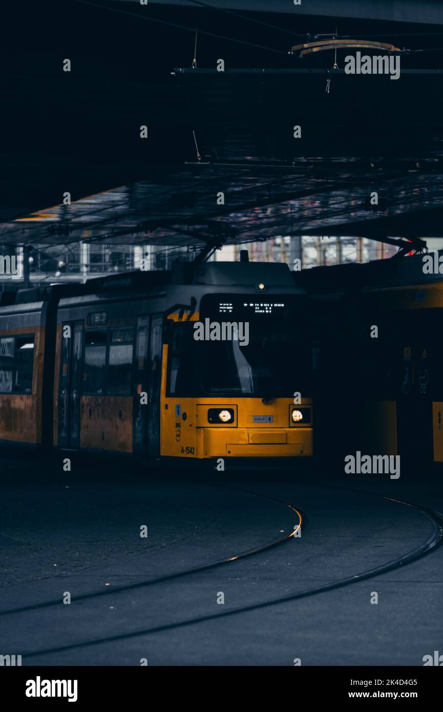 Vertical shot modern tram hi-res stock photography and images - Alamy