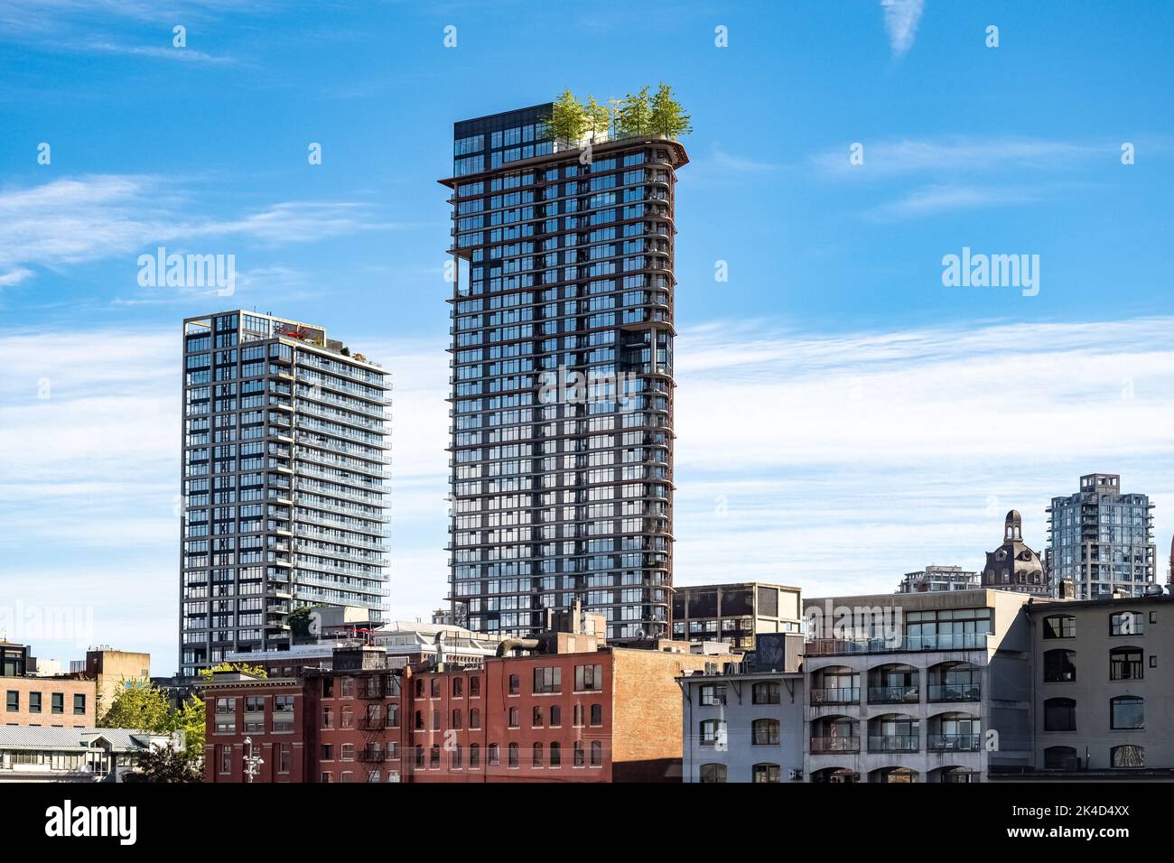 Vancouver, city in Canada, buildings in the center, skyscraper of the ...