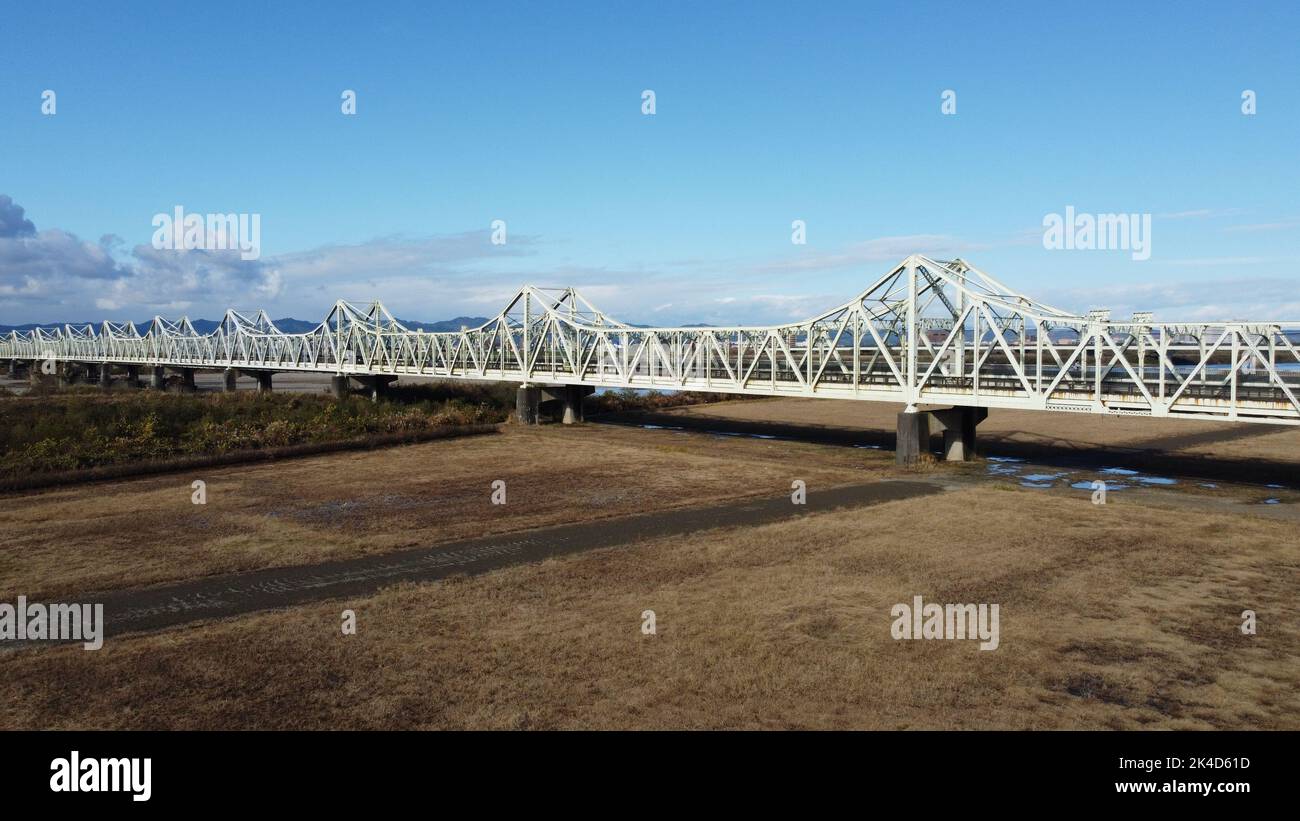 Scenic view of the Natchez - Vidalia Bridge in Louisiana. Air bridge ...
