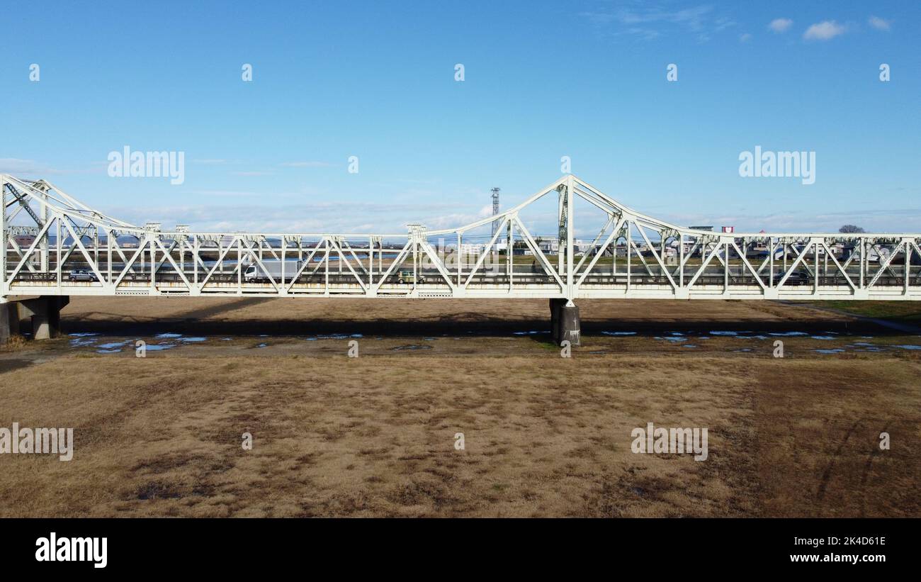 Scenic view of the Natchez - Vidalia Bridge in Louisiana. Air bridge ...