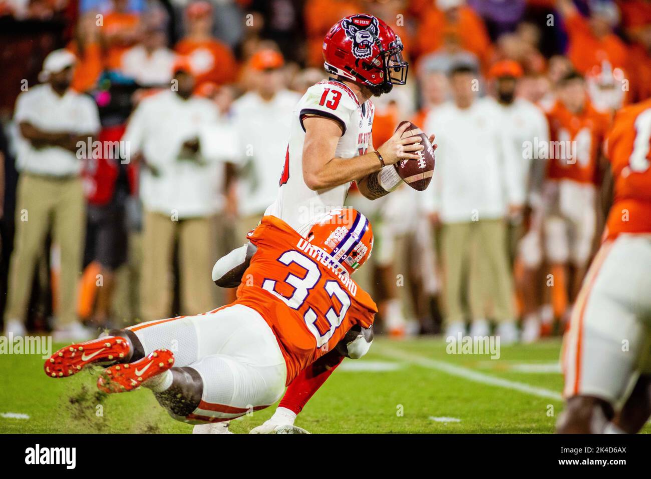 Clemson South Carolina Quarterback Sack