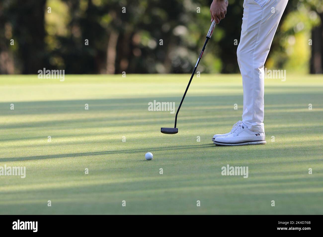 Young male golfer player on golf course Stock Photo - Alamy
