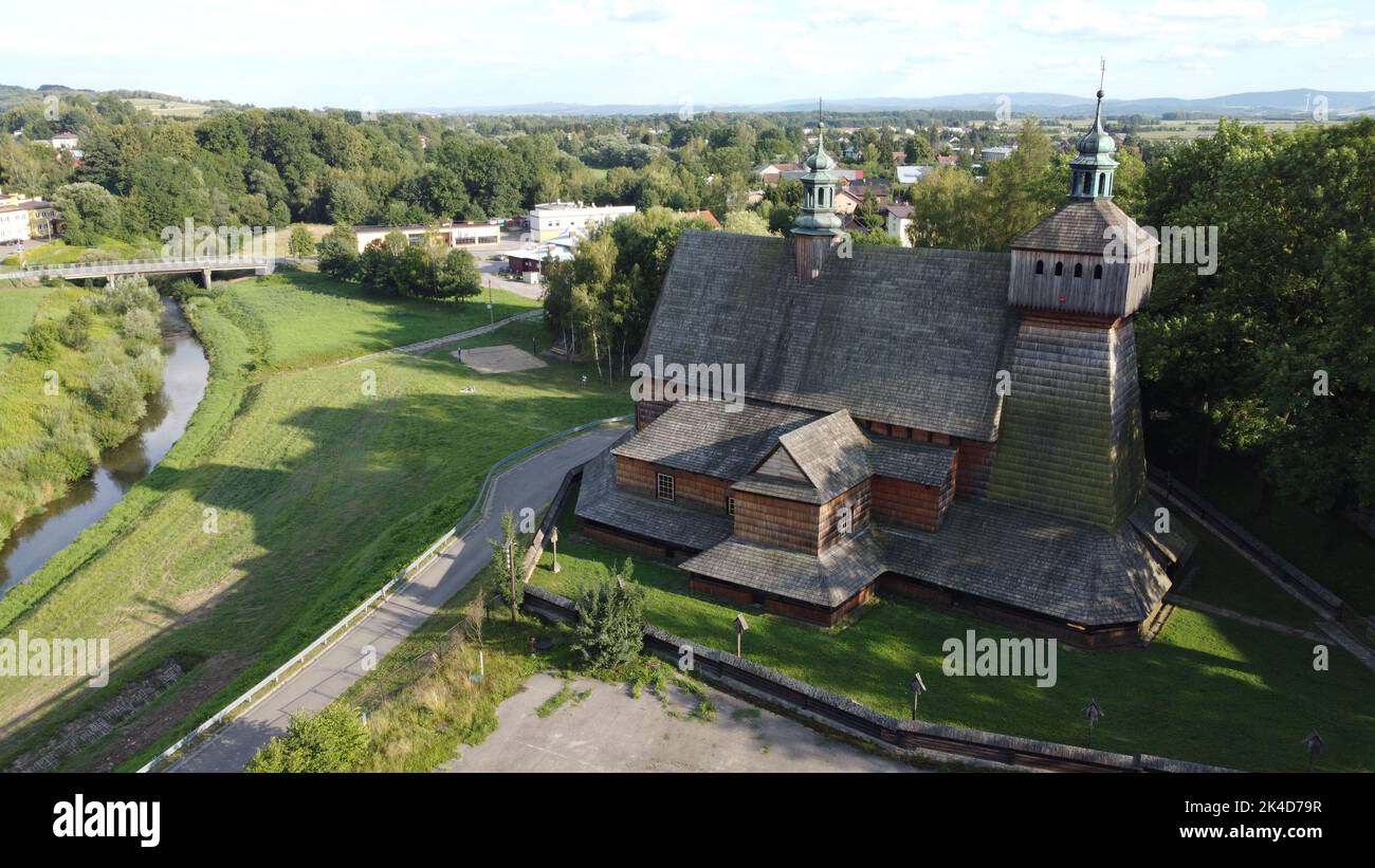 The ancient Assumption of Holy Mary Church in Haczow. Subcarpathia ...