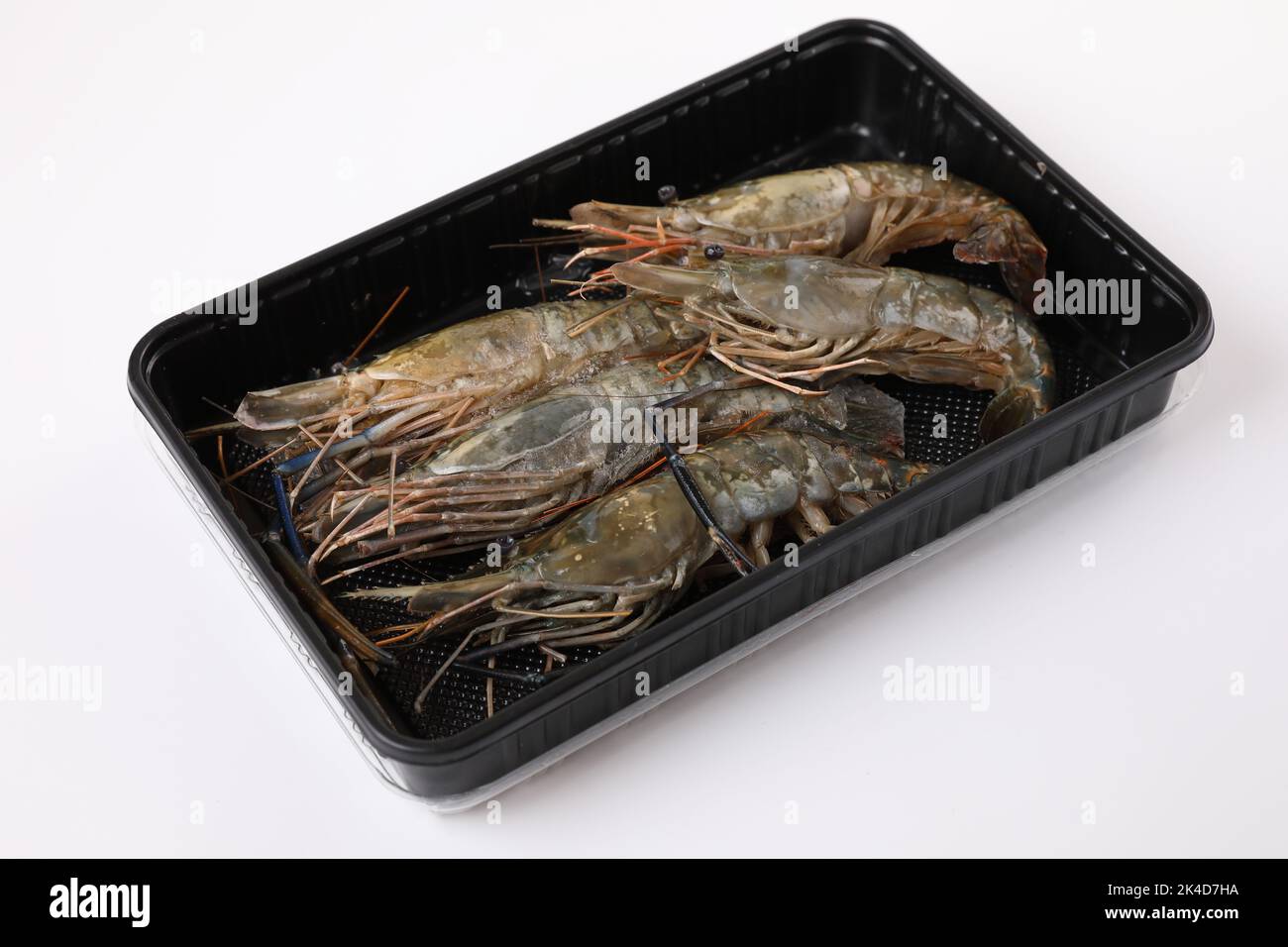 Raw prawn isolated in white baackground Stock Photo - Alamy