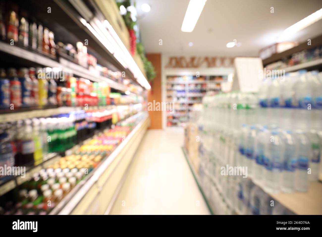 Defocus background blur indoor Store supermarket Stock Photo - Alamy